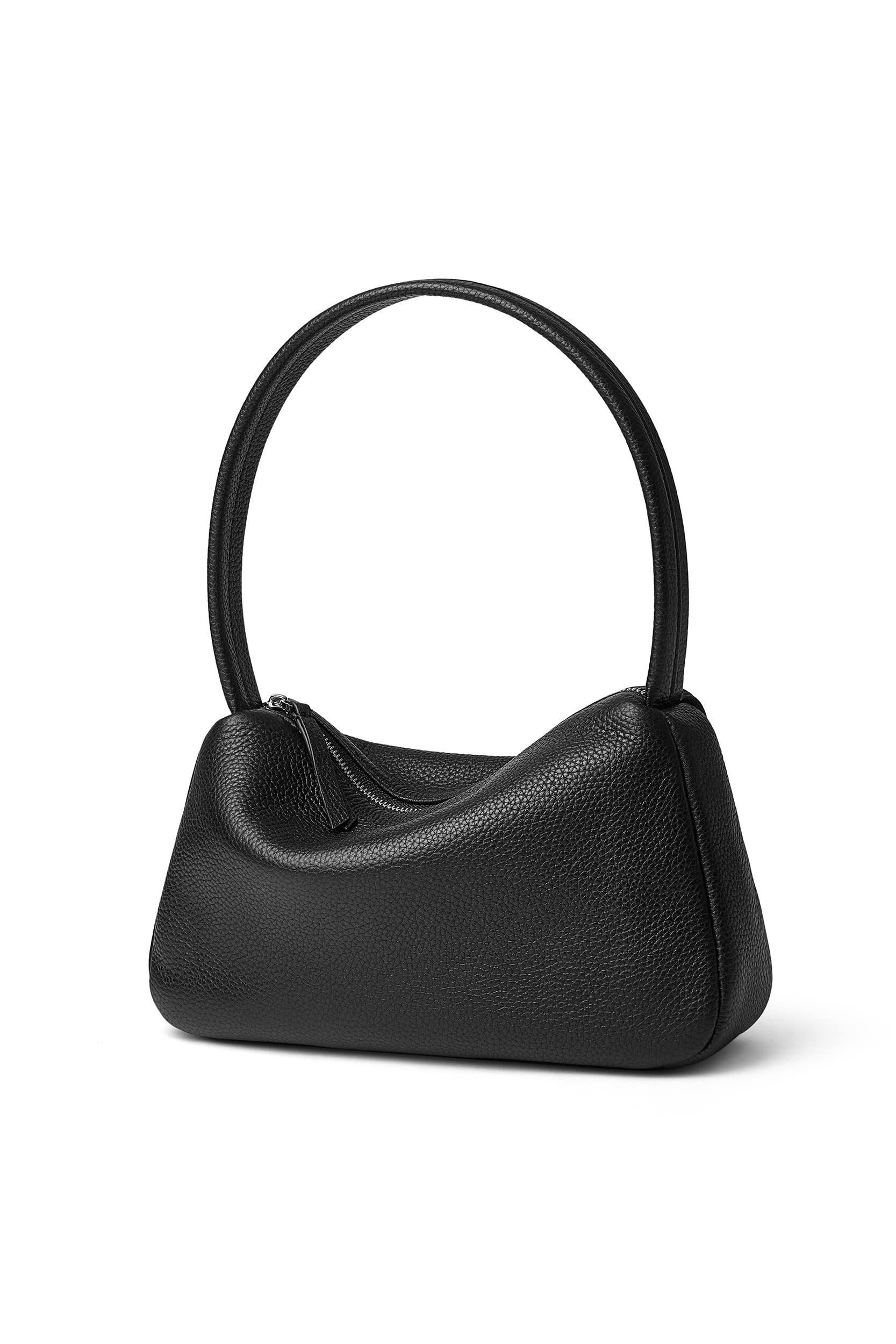 Daiblueland Small Leather Shoulder Bag For Women Premium Top Handle Tote Purse With Zipper Closure