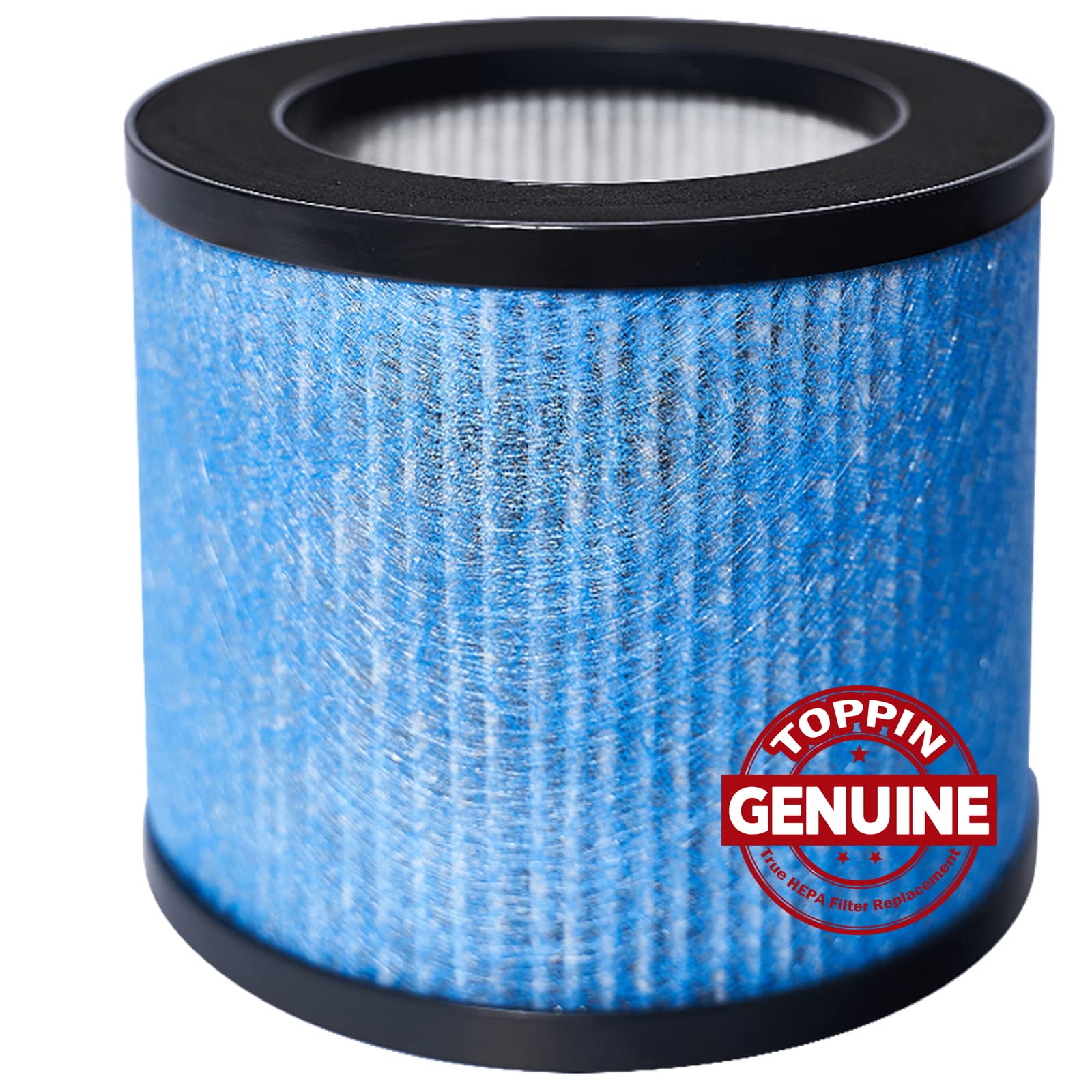 TOPPIN Air Filter Replacement for Air Purifier TPAP002 AP002, True HEPA Filter, Comfy Air C1 HEPA Air Purifier Filter, Allergens Guard Air Filter Replacement, TPFF002, 1 Pack Blue