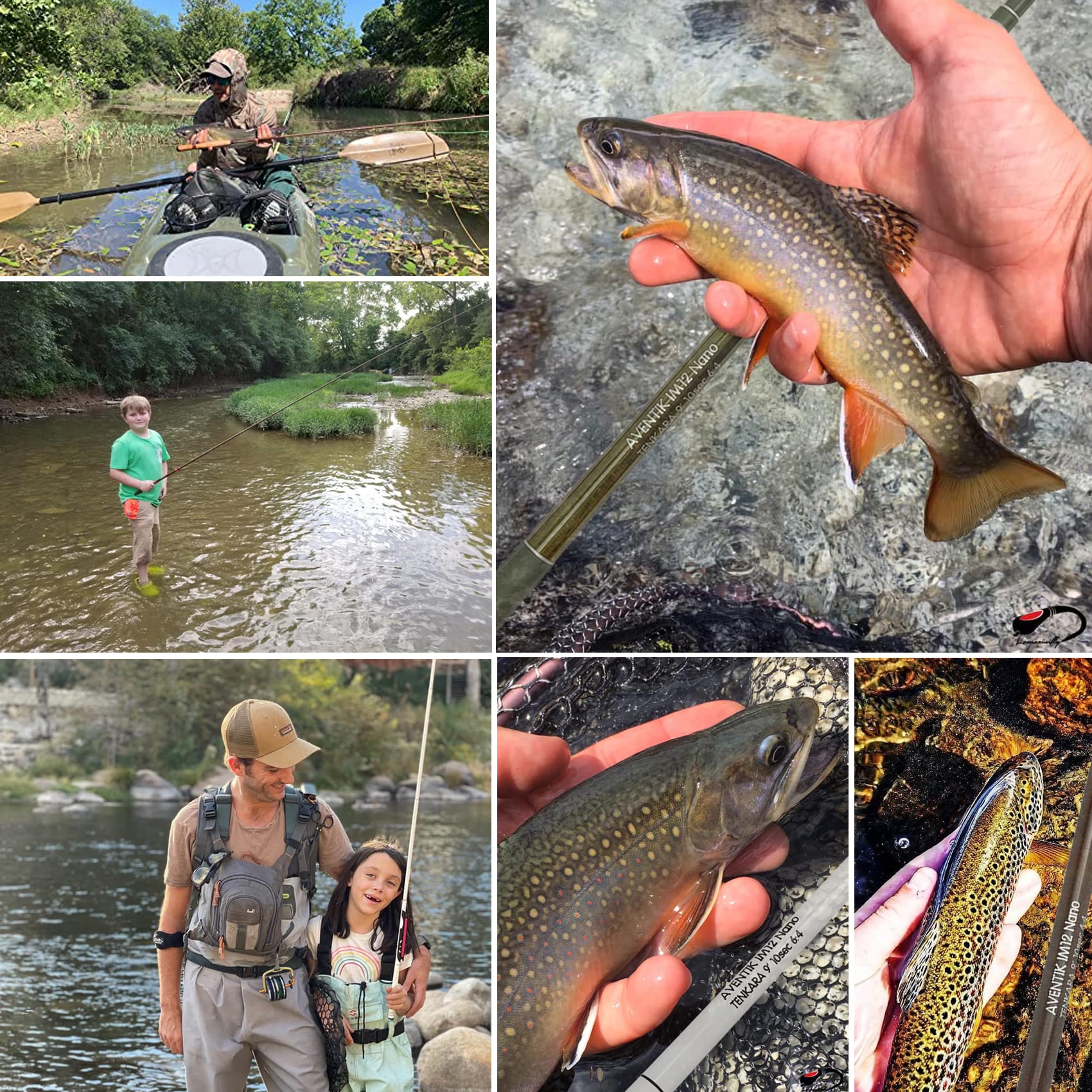 Aventik Tenkara Rods Pro IM12 Nano 6:4 Action Mini Sizes All Water Conditions Quality Carbon Tube Packing, Extra Spare Sections Included, Tenkara Fly Rods (9'0'' 10Sec Kit)