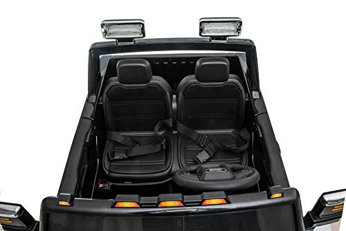 DAKOTT GMC Sierra Denali HD Two Seater 12 Volt Ride-On Truck w/ 2.4G Remote Control, LED Lights, Horn, Music, MP3/USB, Storage Box, Spring Suspension, Electric Vehicle for Kids .