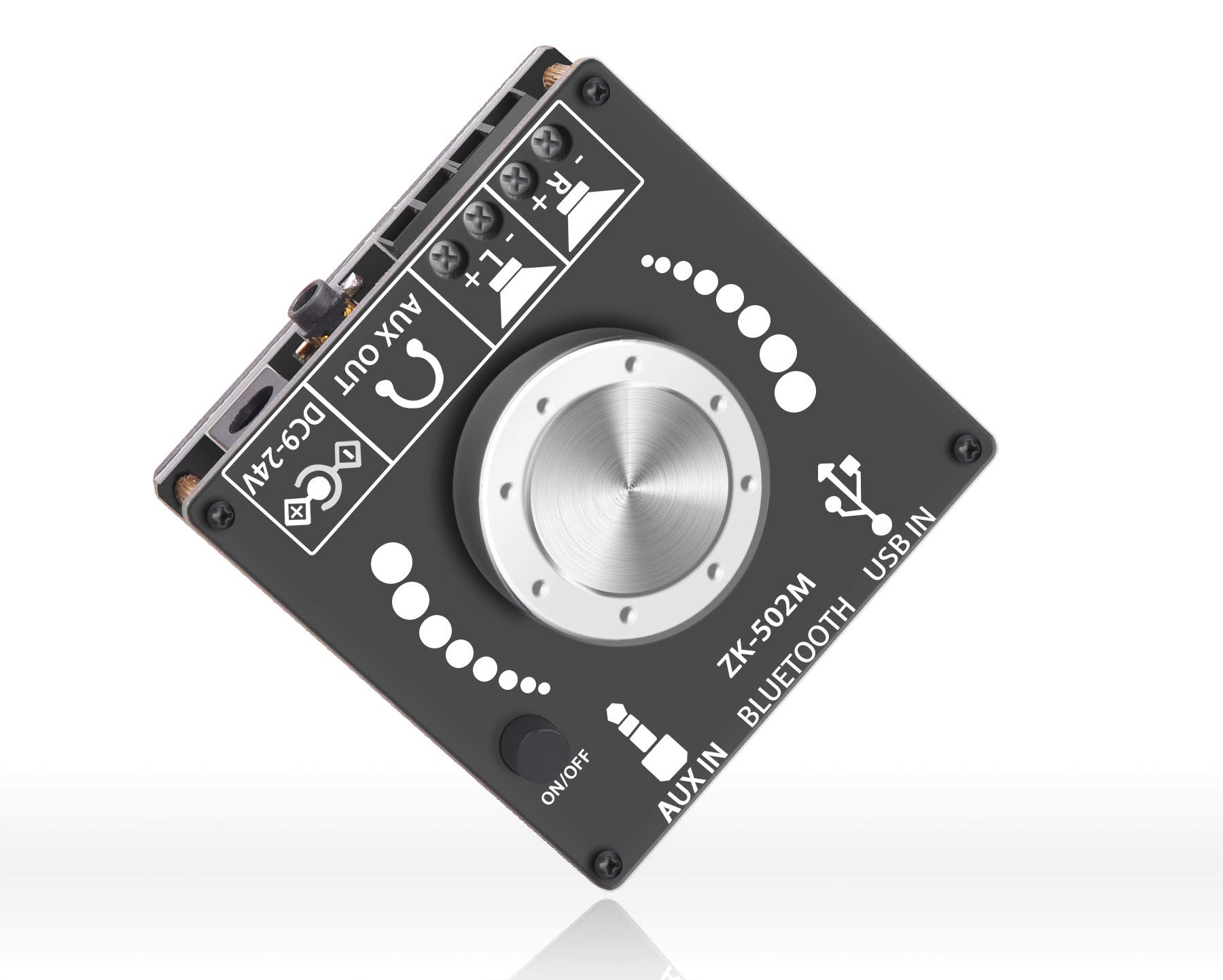 DAMGOO Mini Bluetooth Amplifier 50W+50W Dual Channel Stereo Power Output,DC 12V, Bluetooth+ AUX+ USB Input