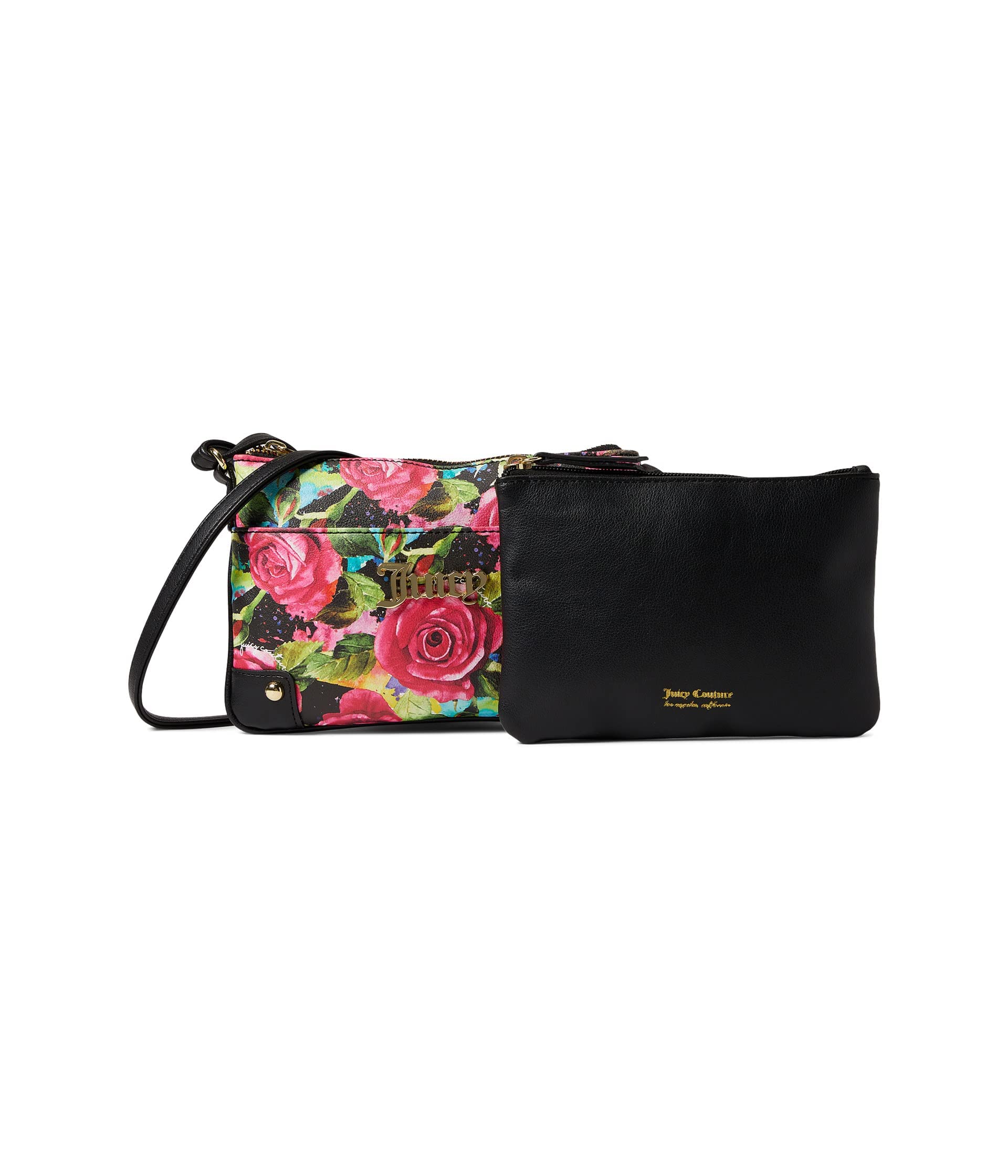 Juicy Couture Best Sellers Crossbody w/Pouch Malibu Rose Black Multi/Black One Size