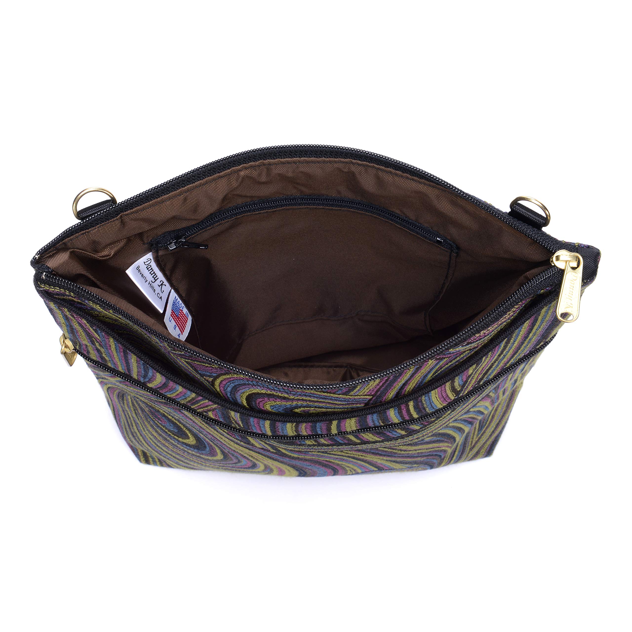 Danny K. Women's Tapestry Bag Crossbody Handbag, Maggie Purse Handmade in the USA (Vincent/Purple)