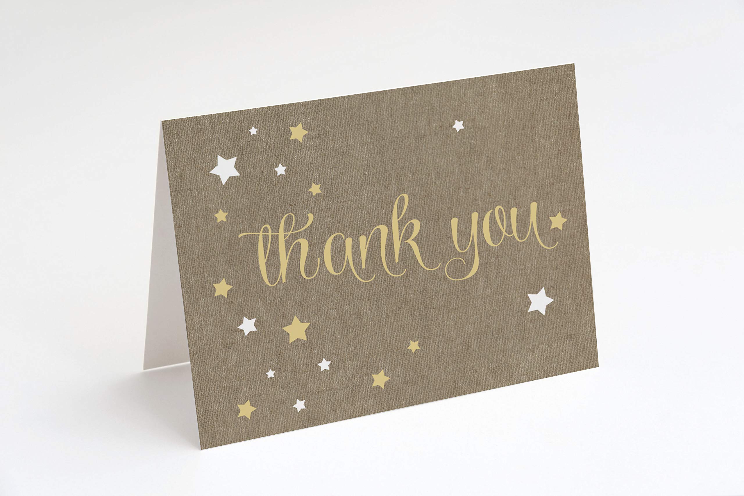 The Invite Lady Stars And Moon Thank You Notes Baby Shower Little Twinkle Cards With Envelopes (24 count)