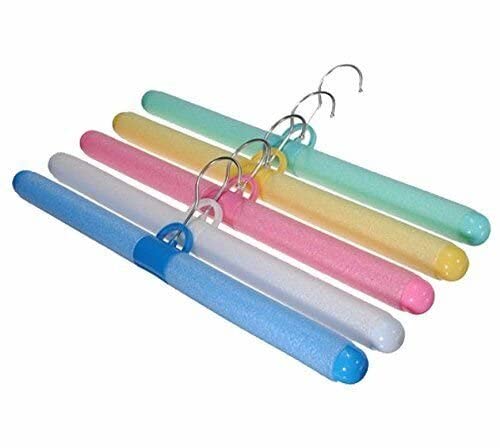 Bendable Flexible Foam Hangers Anti-Skid Foam Clothes Hanger Holder Rack - 5pk | Clothes Won't Fall Off | Clothes Dry Faster