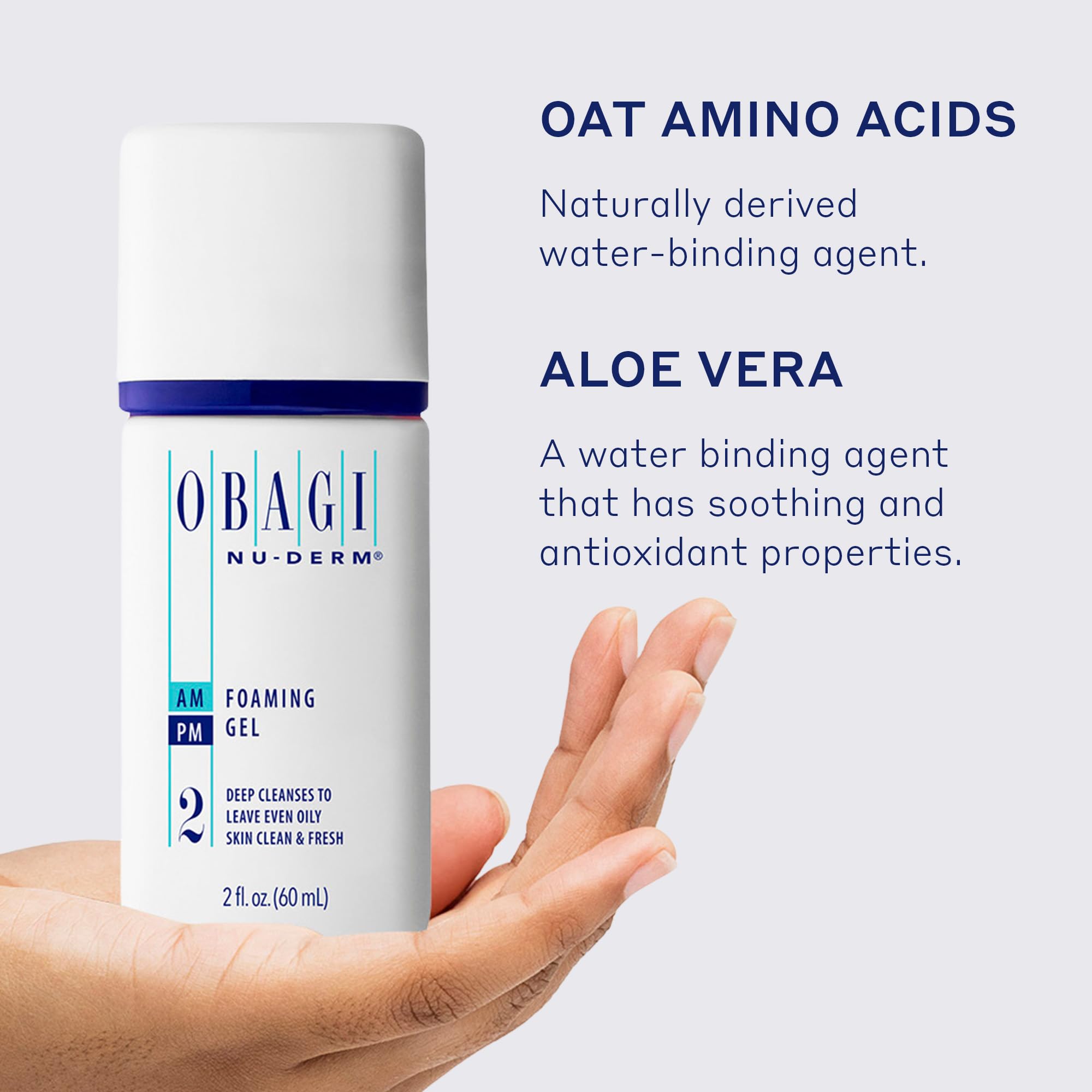 Obagi Nu-Derm Foaming Gel β Gel-Based Cleanser for Normal to Oily & Sensitive Skin β 6.7 oz