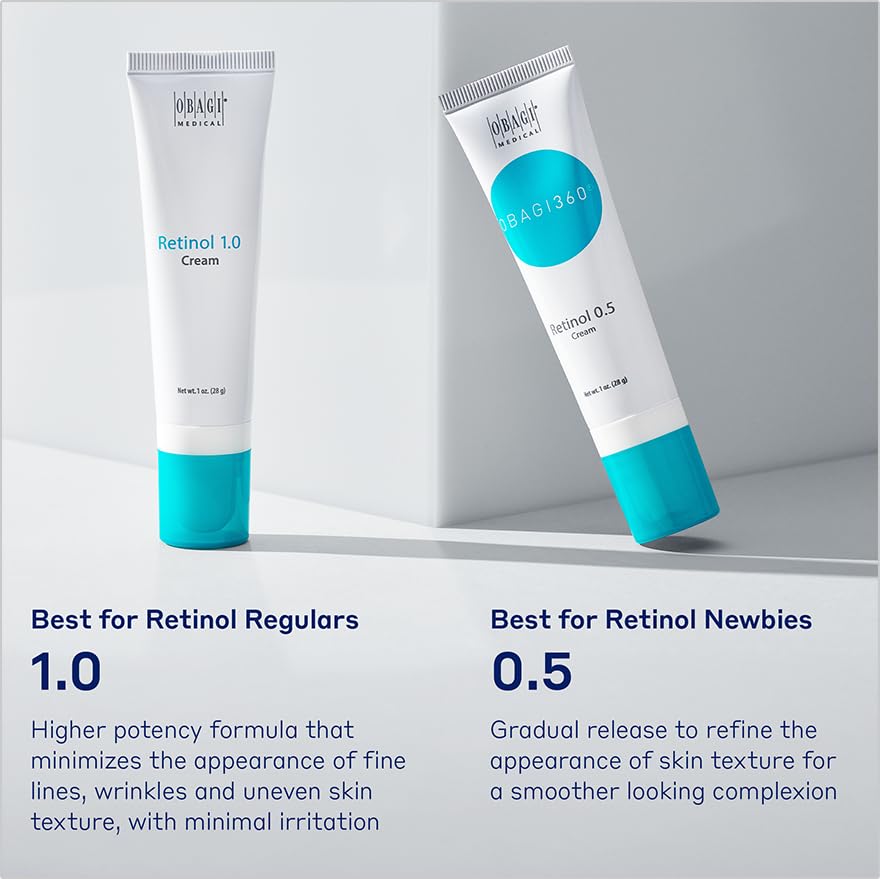 Obagi360 Retinol 0.5 Cream β Helps Reduce the Appearance of Fine Lines and Wrinkles & Smooth Texture with Minimal Irritation β 1 oz