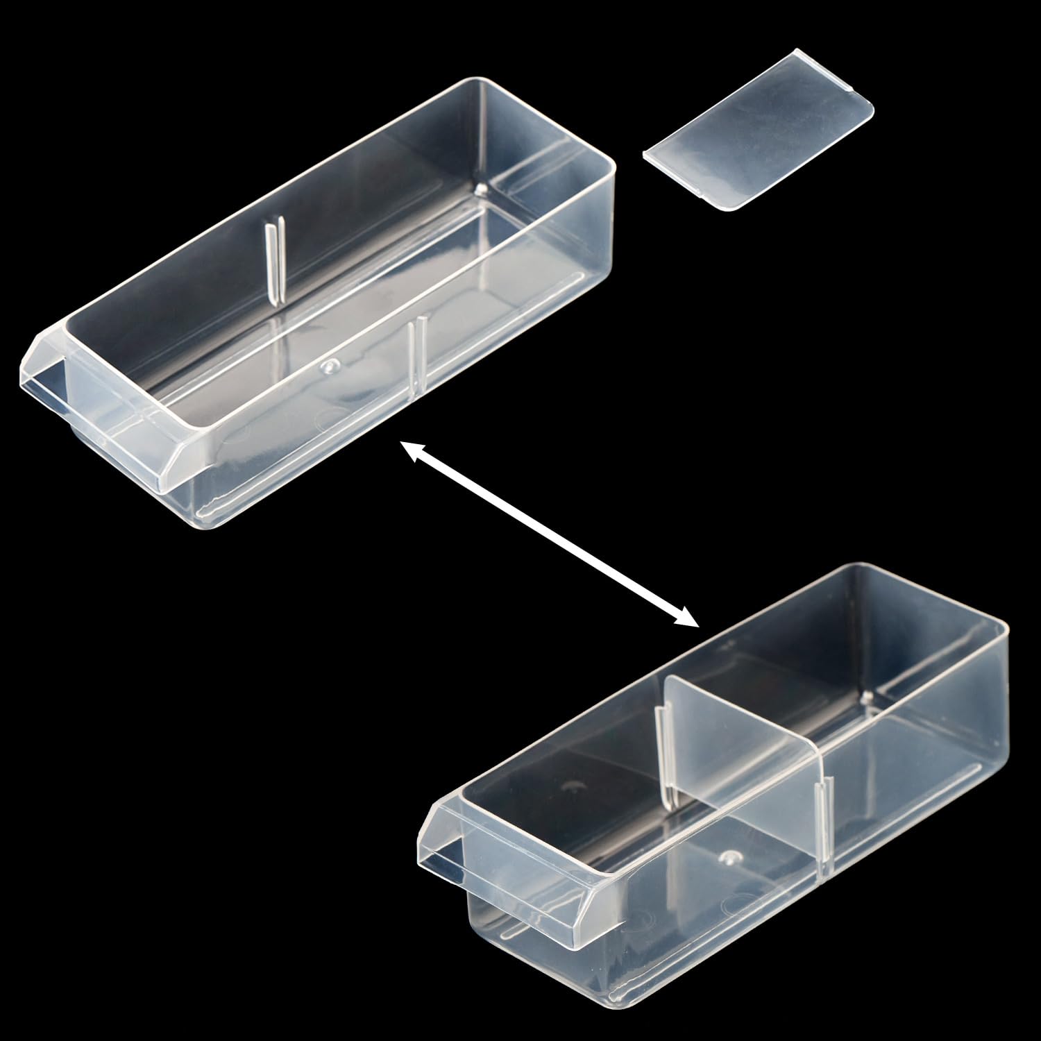 EZOWare Art Craft Storage Organizer Box, 24 Pull-Out Drawer Stackable Clear Plastic Divided Adjustable Container Bins for Small Parts, Scrapbook, Hobby, Sewing Supplies, Jewelry - White/Gray