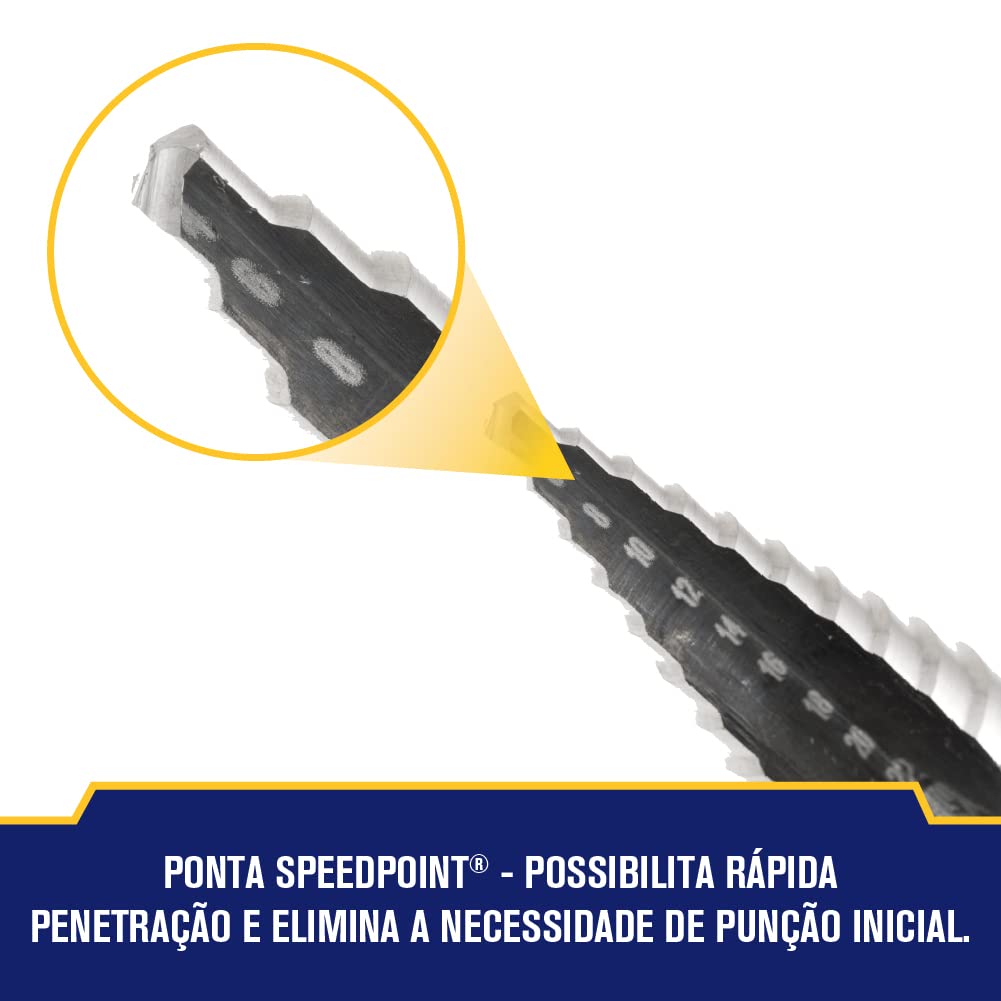Irwin Tools Irwin 11104 Unibit4M 4-Millimeter to 22-Millimeter by 3/8-Inch Shank Step Drill Bit