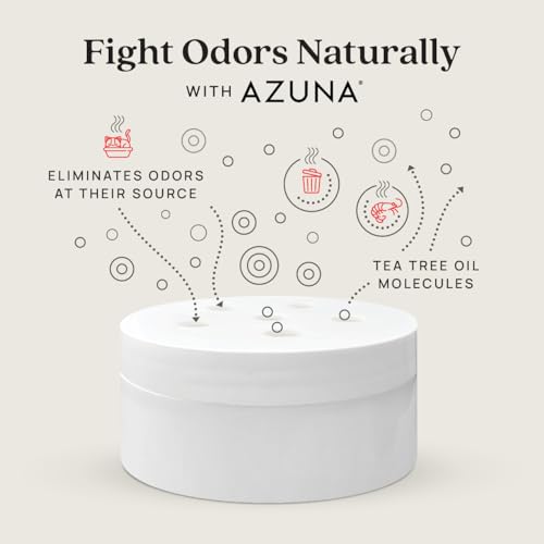 Azuna All-Natural Odor Remover Gel Refill Pouch | Air Purifier with Tea Tree Oil | Plant-Based & Long Lasting | For Pet Odors, Smoke & Strong Odors | Amalfi Breeze, 12 oz.