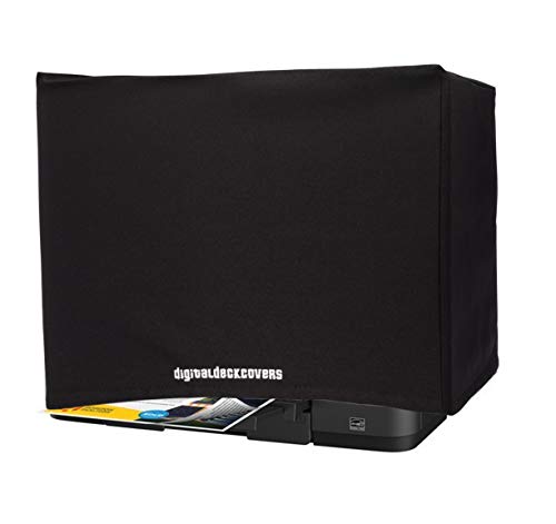 DigitalDeckCovers Printer Dust Cover Compatible with Epson Workforce WF-2650 / WF-2660 / WF-2750 / WF-2760 / WF-2860 Printer Protector [Antistatic, Water Resistant, Heavy Duty Fabric, Black]