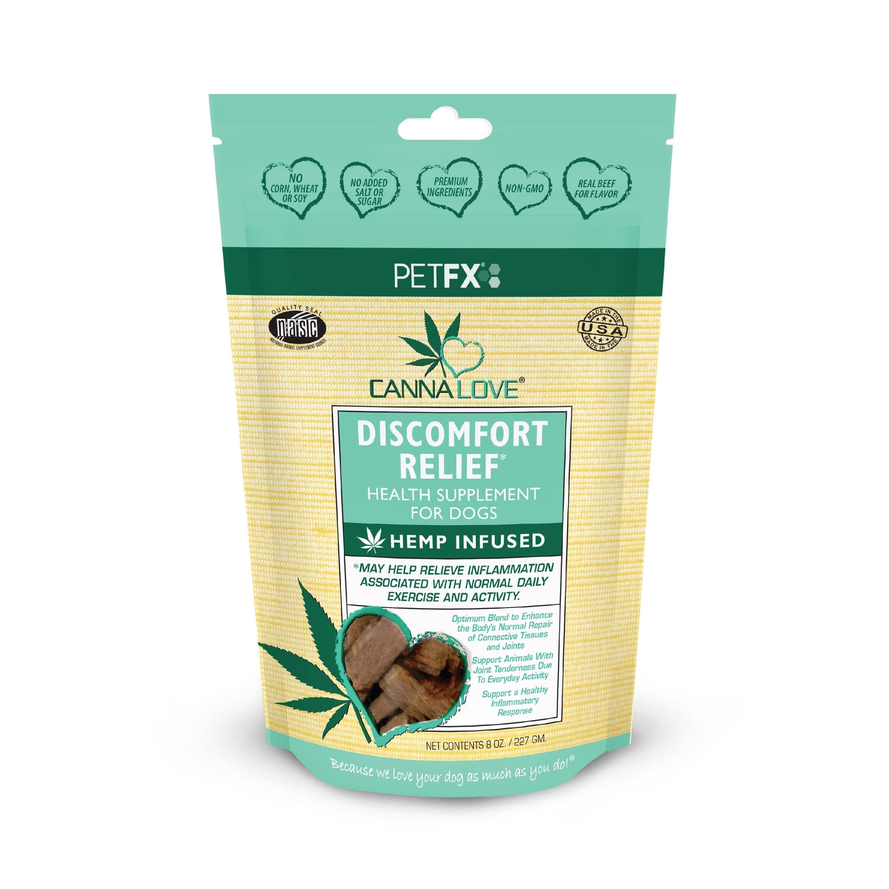 CannaLove Discomfort Relief Hemp Infused Supplement Sticks - 8oz Bag, Doctor Formulated