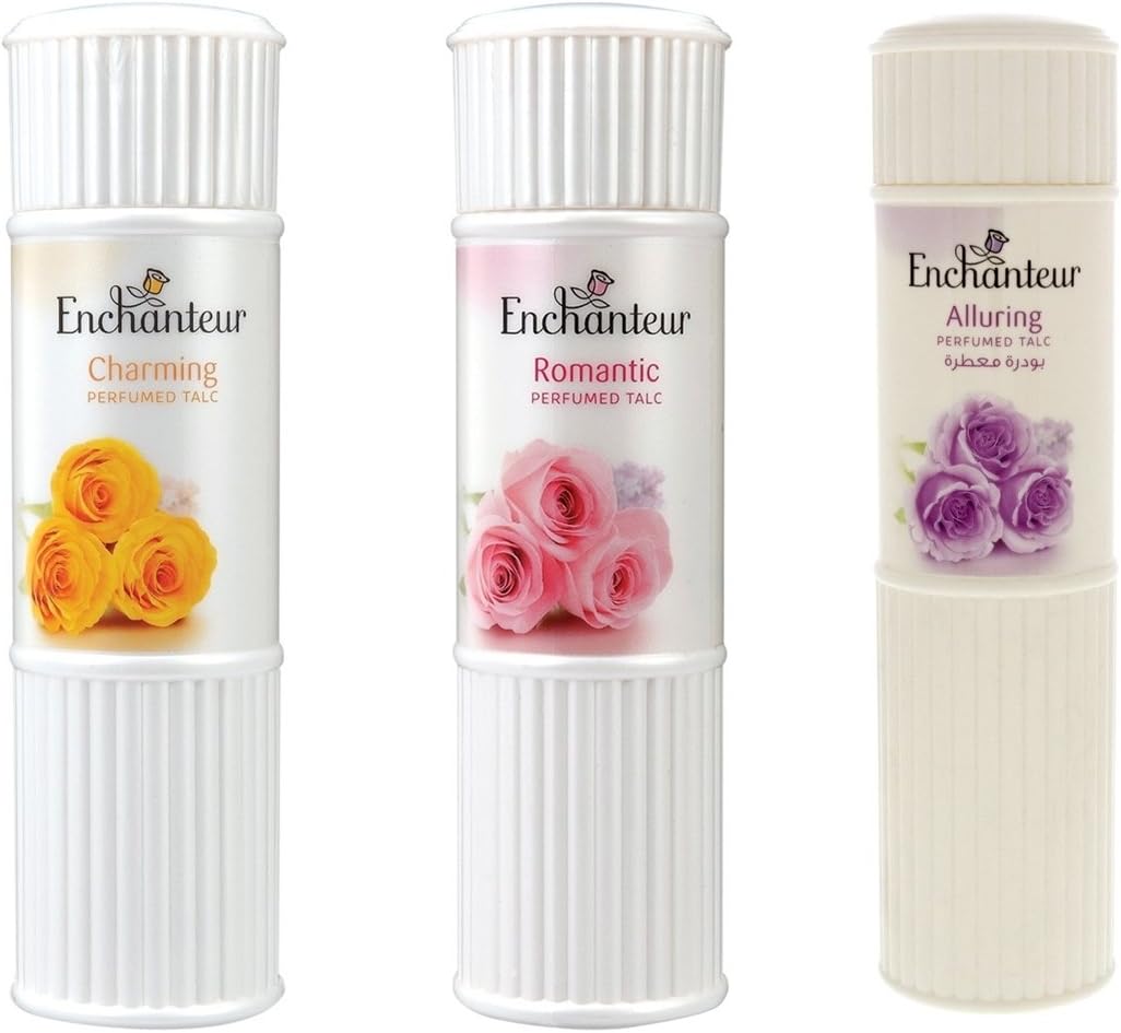 Perfumed Body Talcum Powder Charming, Romantic & Alluring Scent (Pack of 3 X 200 g / 7.05 Oz)