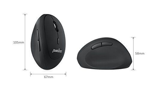 Perixx PERIMICE-719 Right-Handed Wireless Mini Vertical Mouse, 3 Level DPI