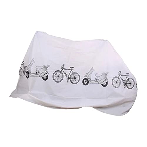 B Baosity Road Bike Cover Waterproof Rustproof Windproof Raincoat for Outdoor Storage Motorcycle, White
