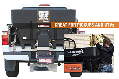 Buyers Products SHPE0750 SaltDogg 0.75 Cubic Yard Electric Poly Hopper Spreader With Standard Chute, Black