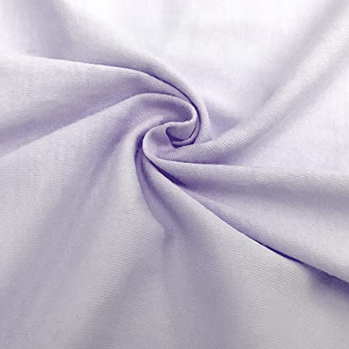 TL Care 15" x 33" Fitted Bassinet Sheet, 100% Natural Cotton Supreme Jersey Knit, Lavender, Soft Breathable, for Boys and Girls
