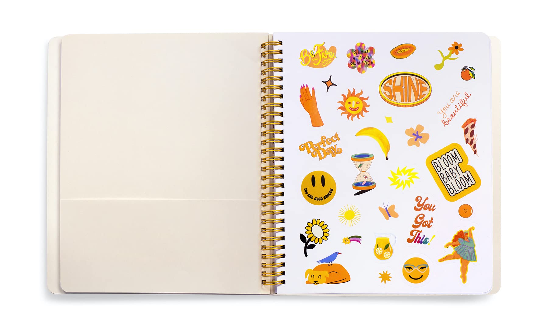 ban.do Undated Weekly Planner, To Do List Notebook with Stickers, Guided Wellness Journal, Daily Organizer for School or Office, Progress Not Perfection