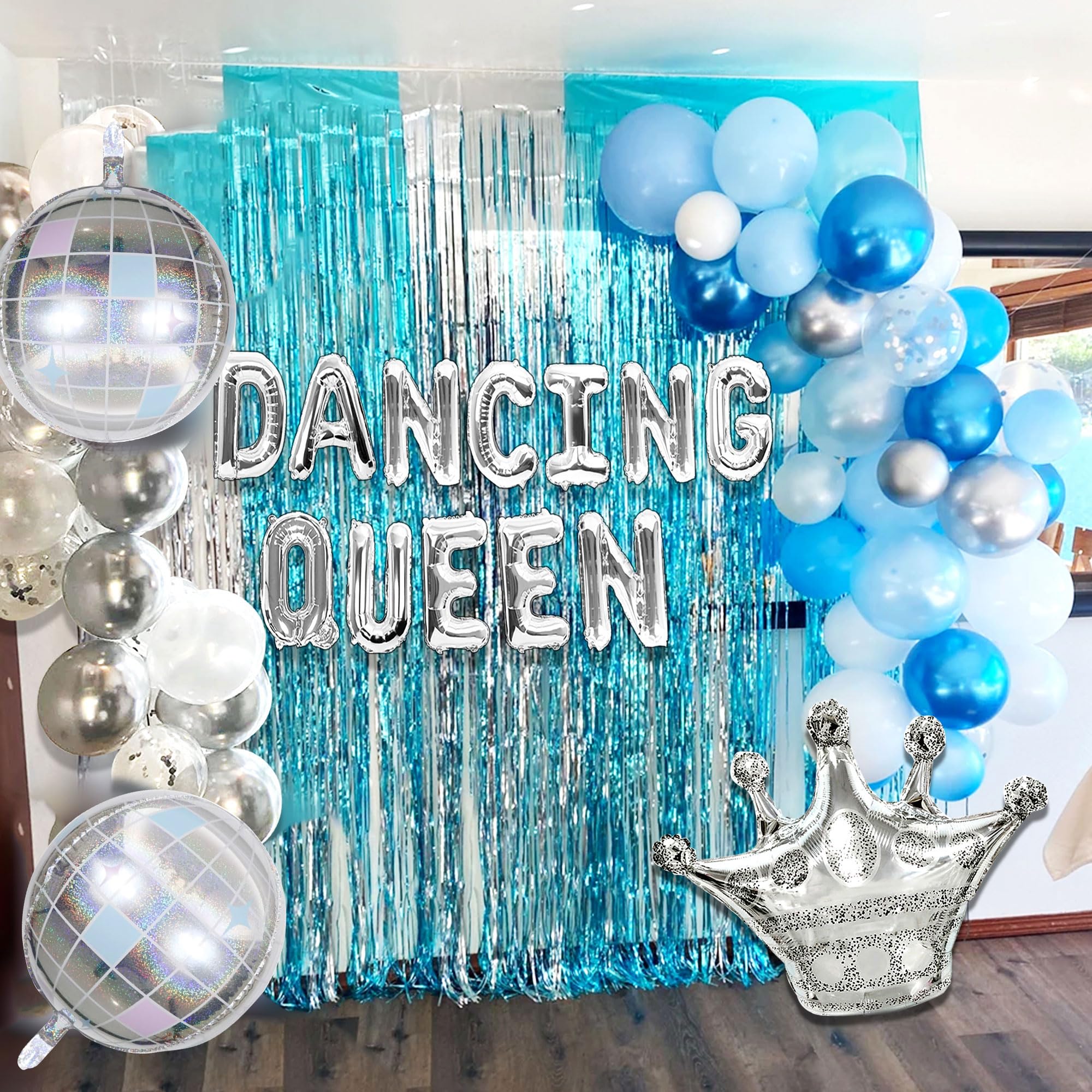 Blue Dancing Queen Birthday Decoration Dancing Queen Party Decorations Mamma Mia Disco Birthday Party Decors 70s Disco Decoration