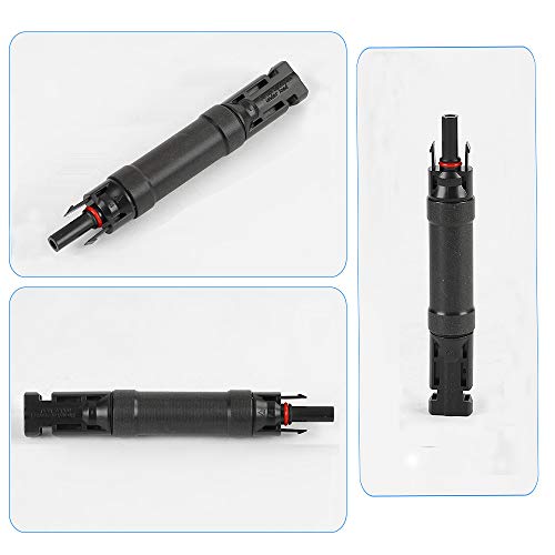 BAYM Solar Panel PV Cable Connector Built in 15A Diode in-Line Fuse Solar Wire Connector Solar PV System IP68 Waterproof Anti-backflow(10pcs)