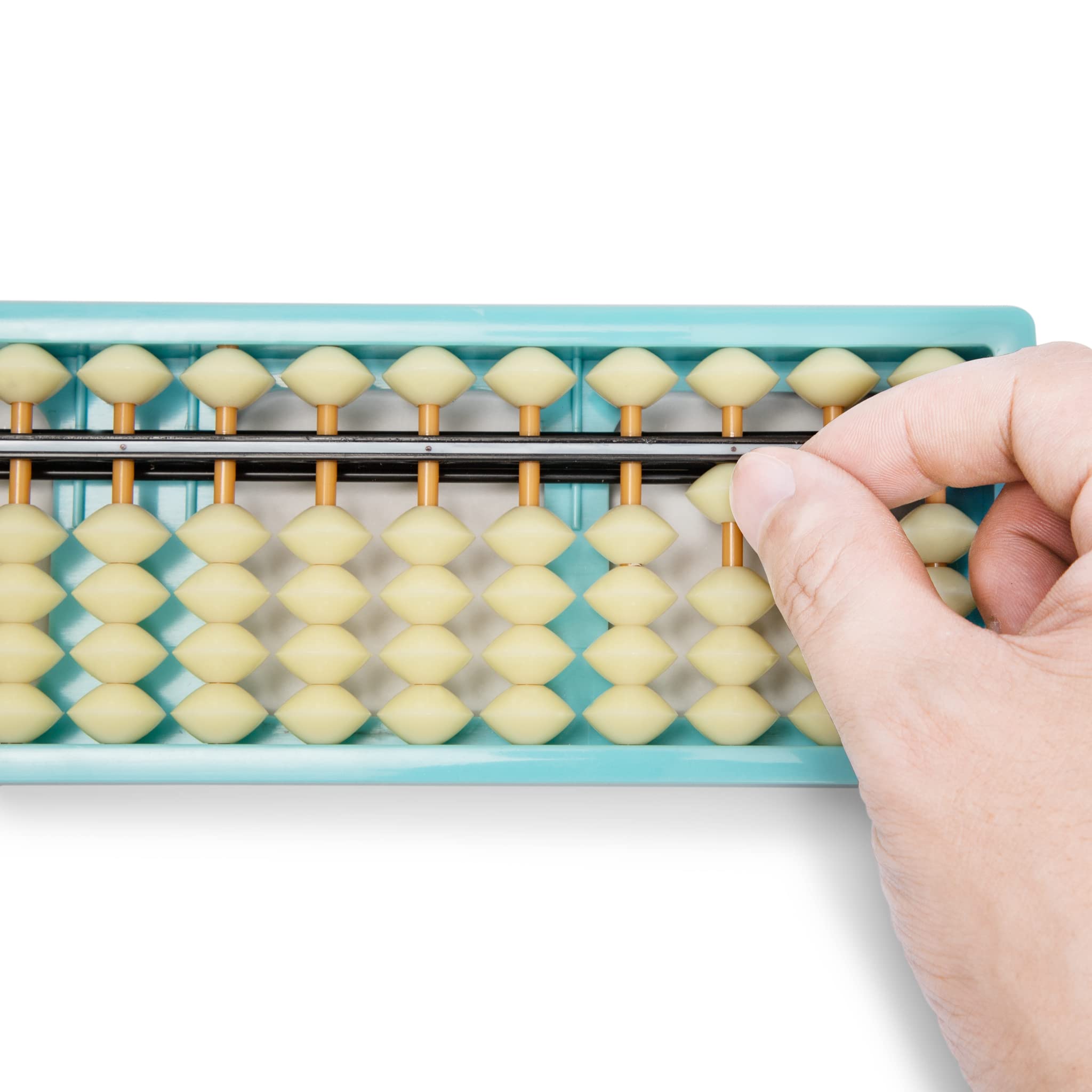 Blue Digital Standard Abacus - 27.5 cm - Professional 17 - Column Soroban with Reset Button Calculator (Functional and Educational Tool)