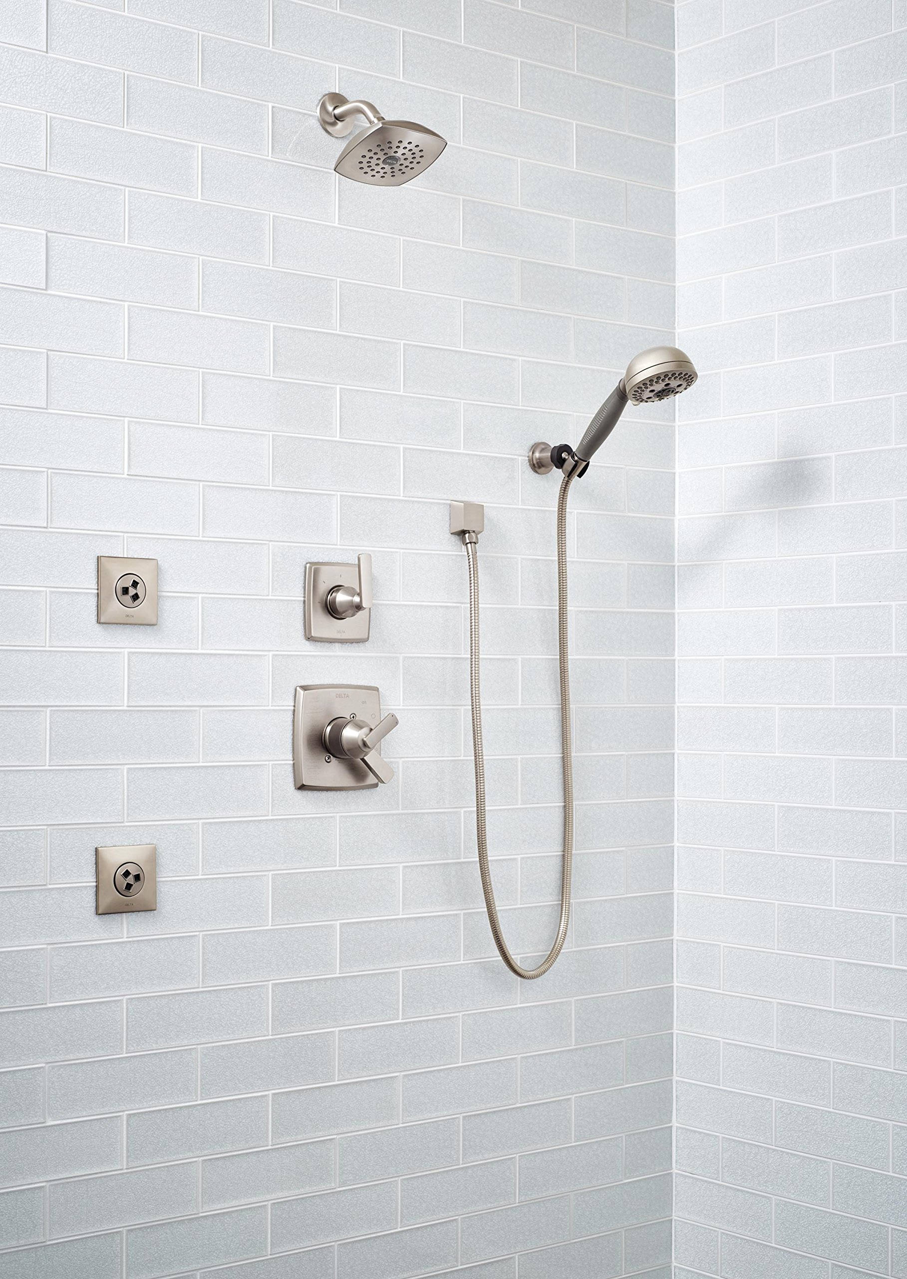 Delta Faucet Ashlyn 3-Setting Shower Handle Diverter Trim Kit, Diverter Valve Trim Kit Brushed Nickel, 3 Way Shower Diverter, Delta Diverter Trim, Stainless T11864-SS (Valve Not Included)