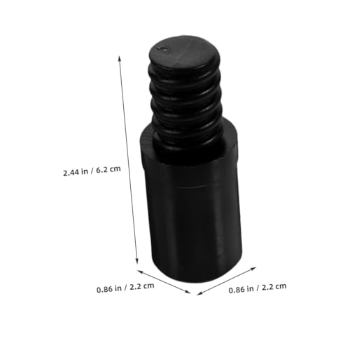 Cabilock 3pcs Mop Head Whisk Broom Handle Threaded End Threaded Handle Tips Handle Tips for Extension Poles Push Broom Handle Threaded Tip Repair Kit Tips for Handle Connector Plastic Black