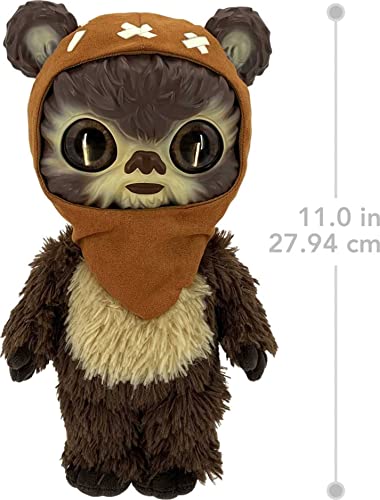 Mattel Star Wars Galactic Pals Plush Toy, Ewok 11-inch Soft Doll Set with Carrier & Personality Profile Card for Personalized Experience