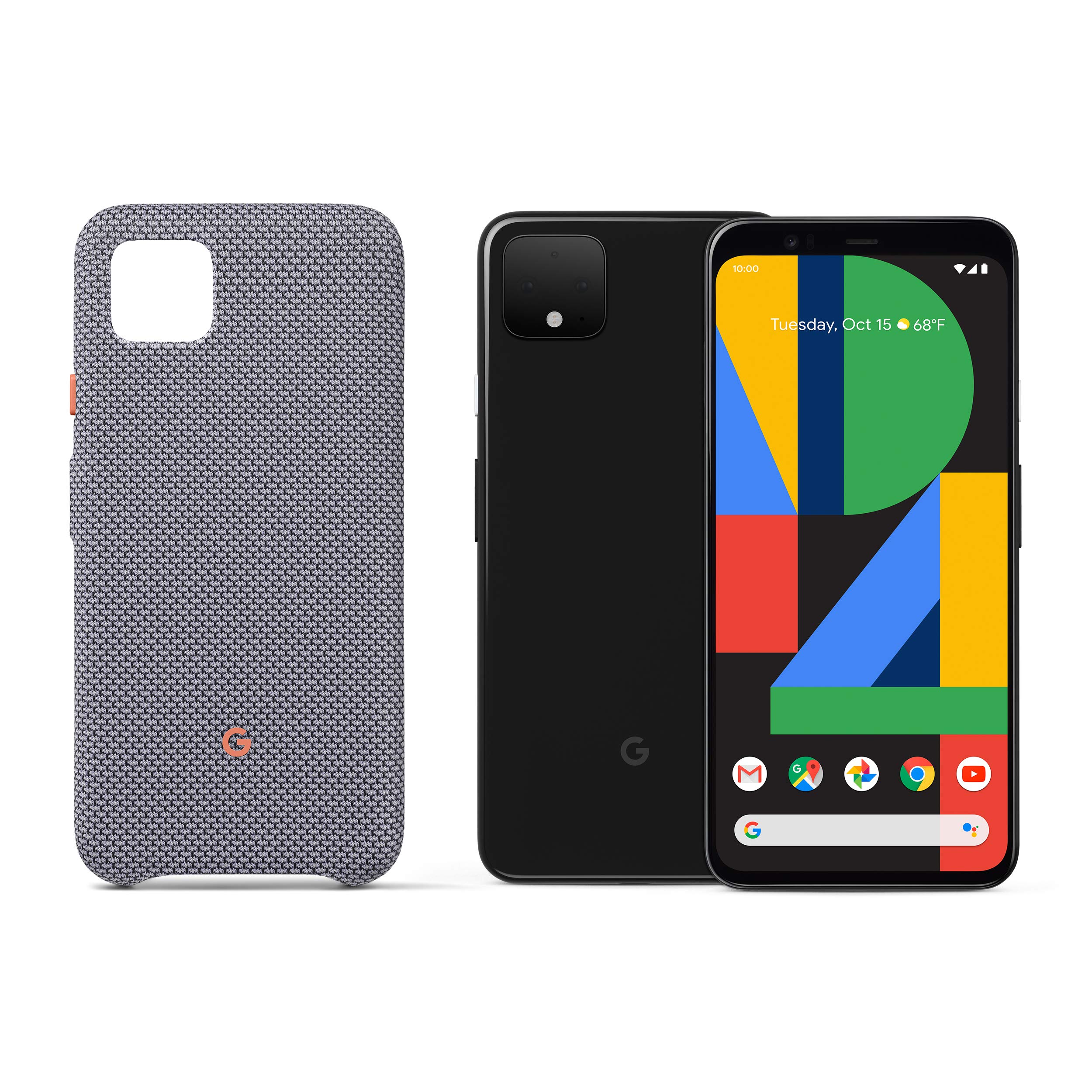 Google Pixel 4 XL - Just Black - 128GB - Unlocked with Pixel 4 XL Case, Sorta Smokey