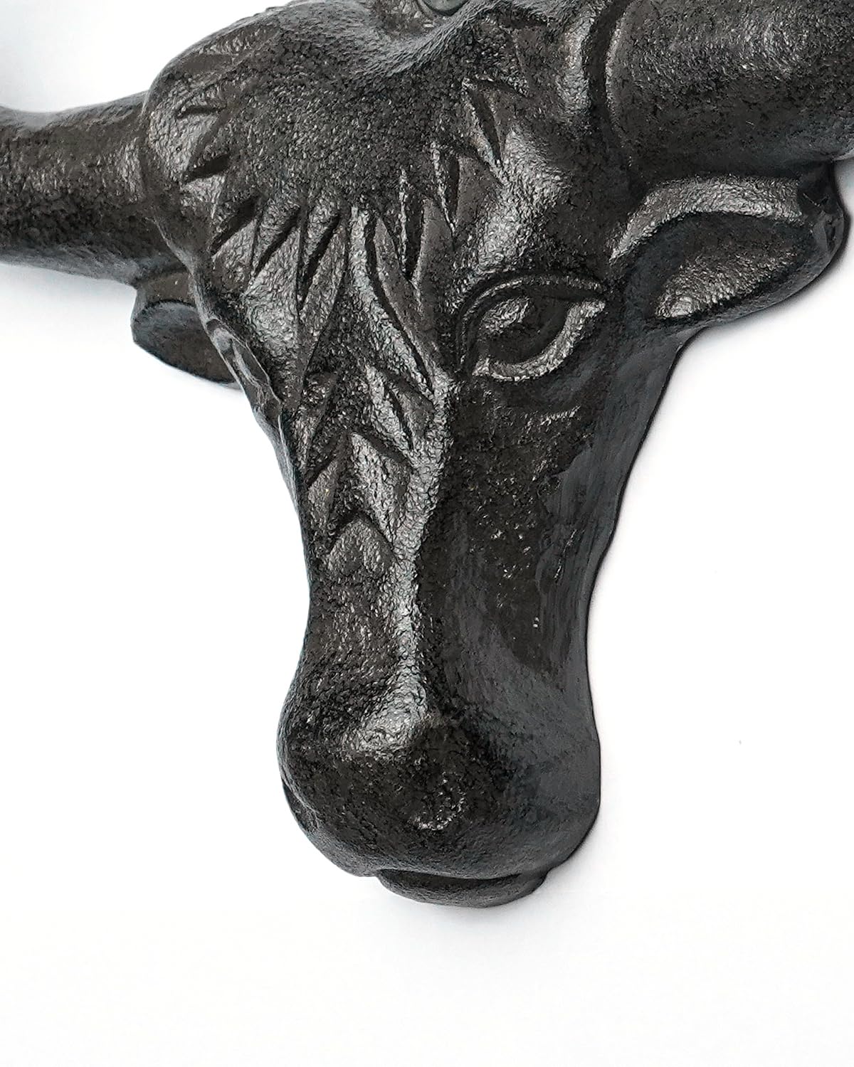 HYDERMUS Cowboy Hat Rack for Wall 2 Pack Modern Cast Iron Cowboy Hat Holder Cowgirl Hat Hanger Western Wall Decor Longhorn Hooks Wall Hooks for Hat Storage and Organization Rust Men's Christmas Gift