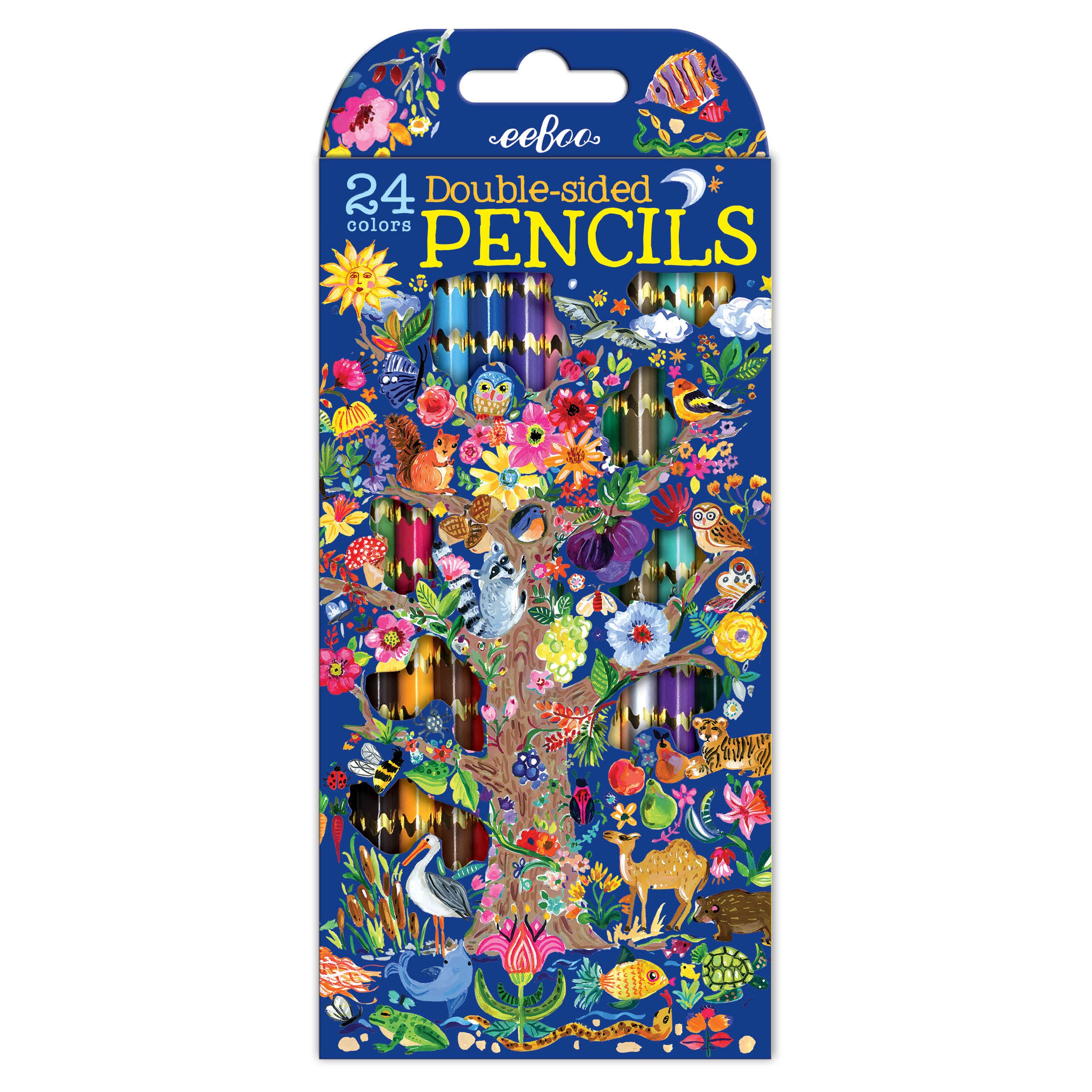 eeBoo Tree of Life Double-Sided Color Pencils/Set of 12, Multi, DSTOL