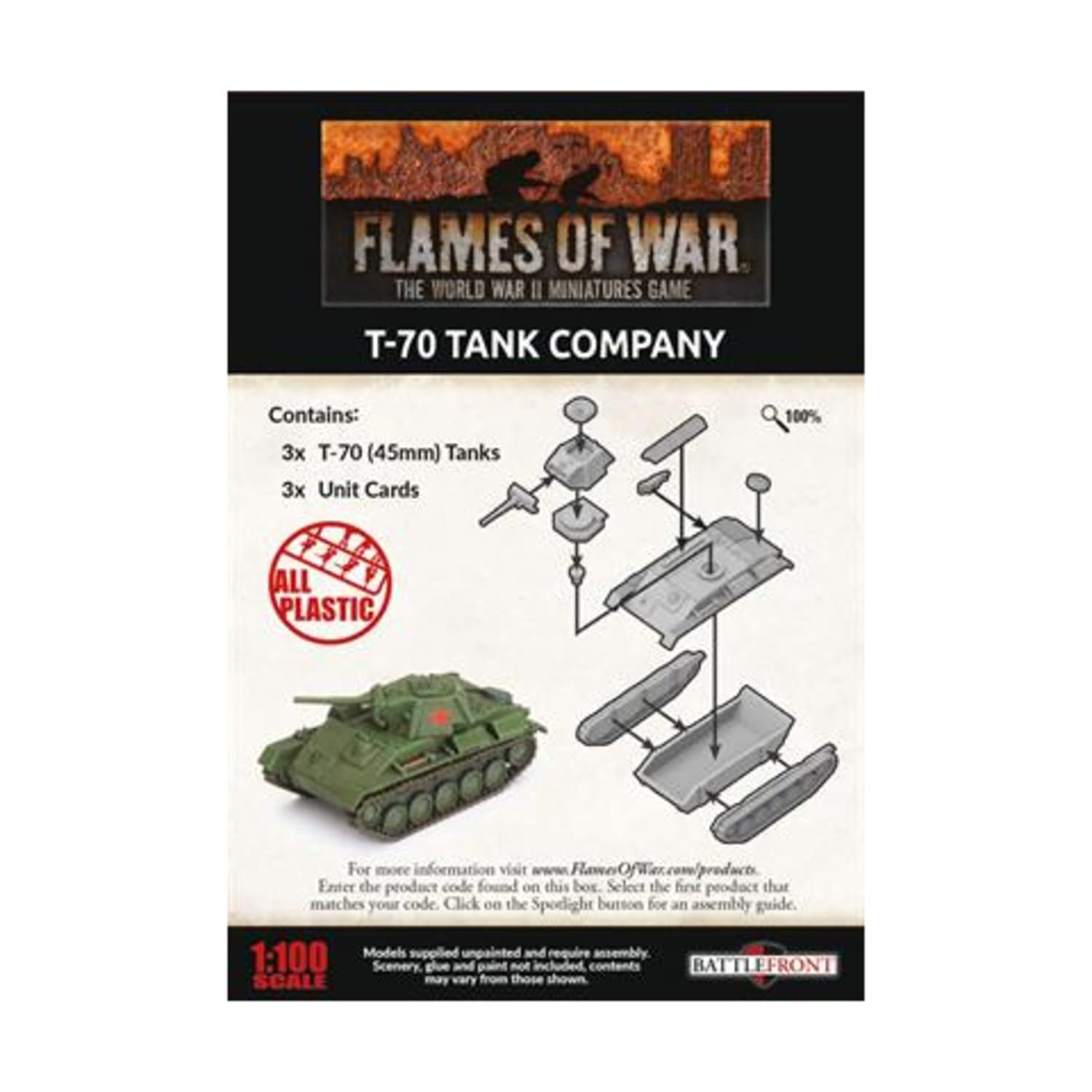 Flames of War Late War: Soviet T-70 Tank Company (SBX68)