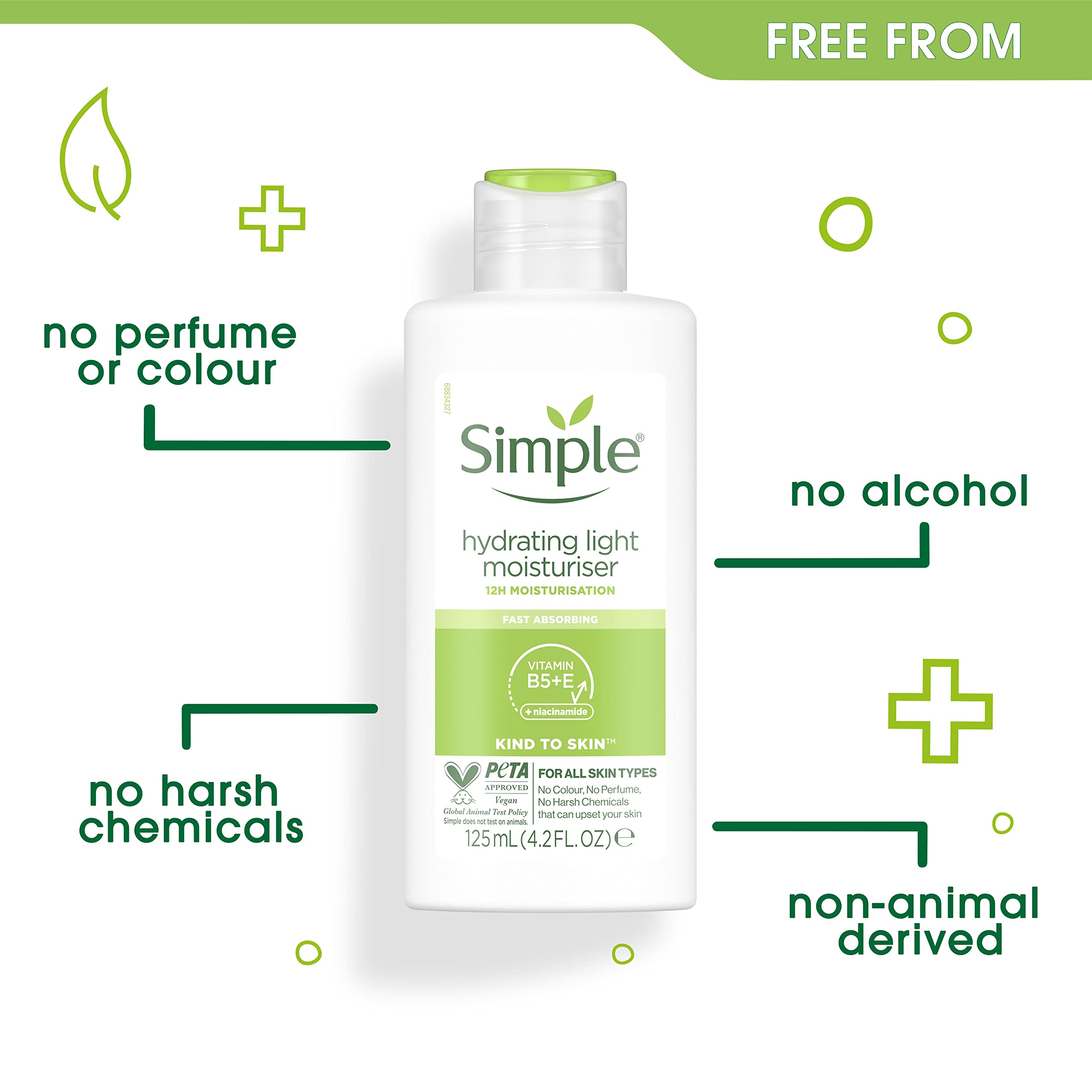 Simple Moisturiser Hydrating Light, 125 ml