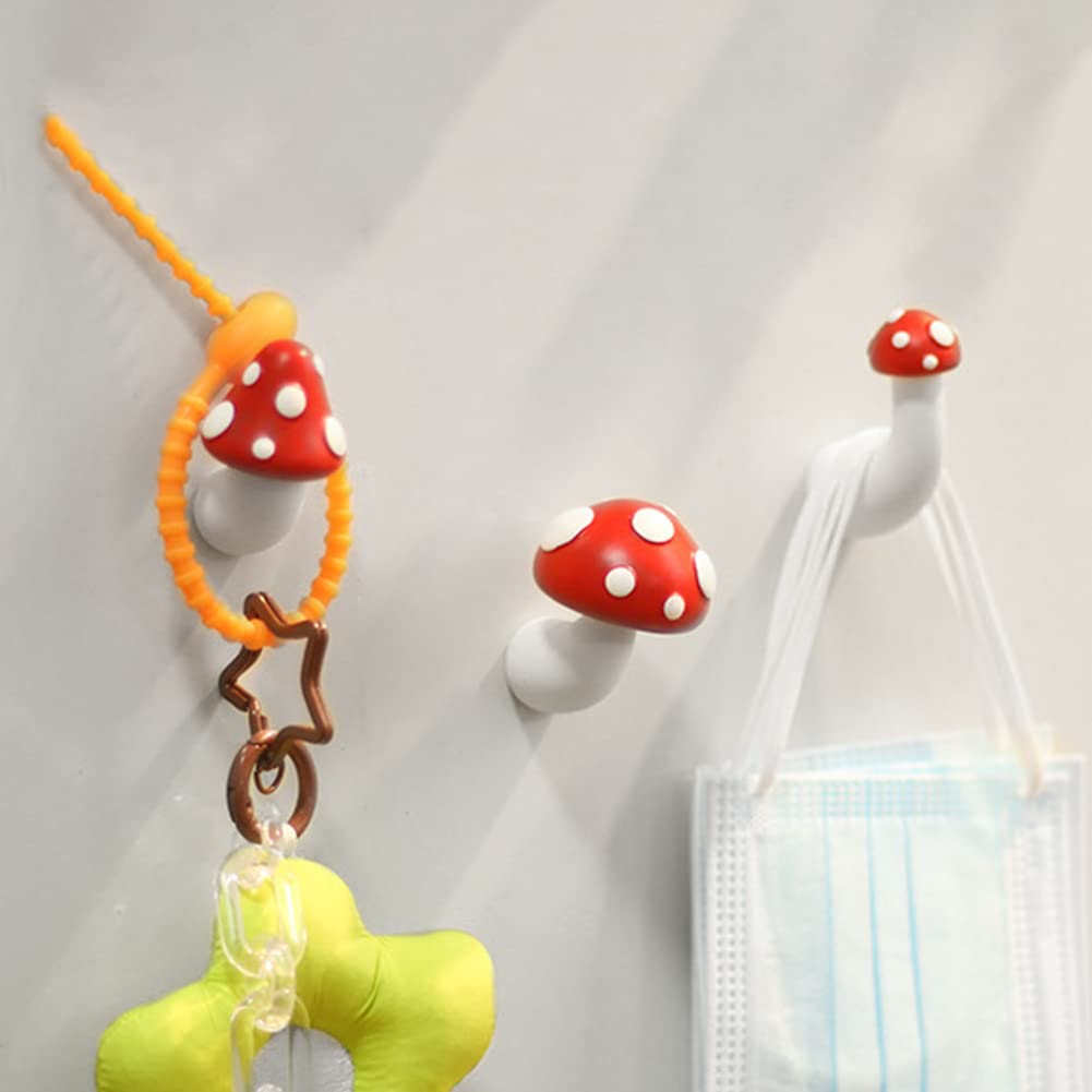BETYMAO 3PCS Mushroom Fridge Magnet Magnetic Resin Refrigerator Magnets Creative 3D Cartoon Refrigerator Magnets Stickers for Whiteboard Door Decorative