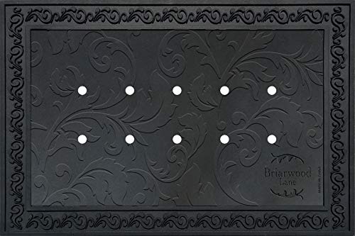 Briarwood Lane Outdoor Rubber Doormat Tray 23.75" x 36" - Holds 18" x 30" Doormat Inserts - Floral Design