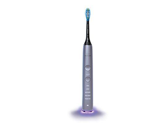 Philips Sonicare DiamondClean Smart 9500 Series Rechargeable Electric Power Toothbrush with Charging Travel Case, Complete Oral Care, Grey, Frustration Free Packaging, HX9924/37