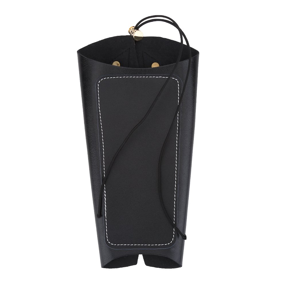 Archery Arm Guards PU Leather Archery Arm Guard Shooting Gear with Adjustable Straps for Bow Hunting Shooting (Black)