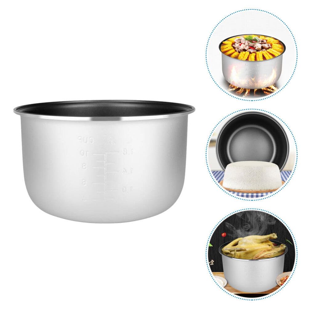 Cabilock Rice Cooker Inner Pot Inner Cooking Pot Aluminum Electric Rice Cooker Liner Non-stick, Non-stick Cooking Pot Rice Cooker Liner Accessories (2L) Universal Inner Pot