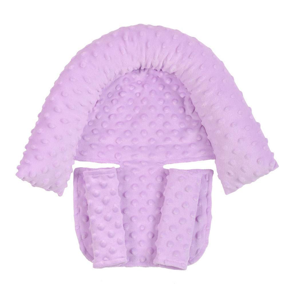 Baby Head Support,Newbron Infant Soft Neck Body Support Pillow for Car Seat,Stroller (Purple)