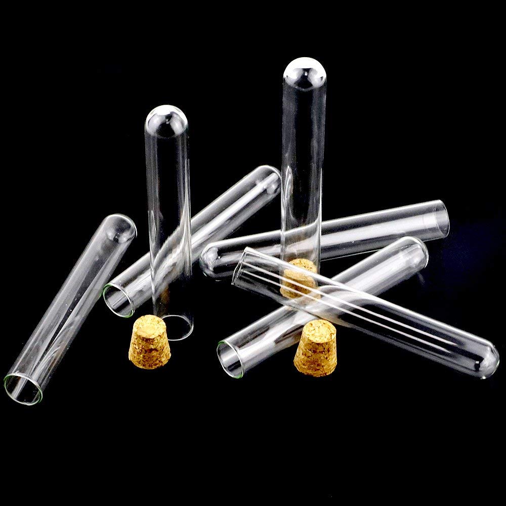 DEPEPE 30pcs 13ml Glass Test Tubes with Cork Stoppers, 15×100mm Small Clear Glass Test Tubes for Scientific Experiments, Plant Propagation and Holiday Gifts