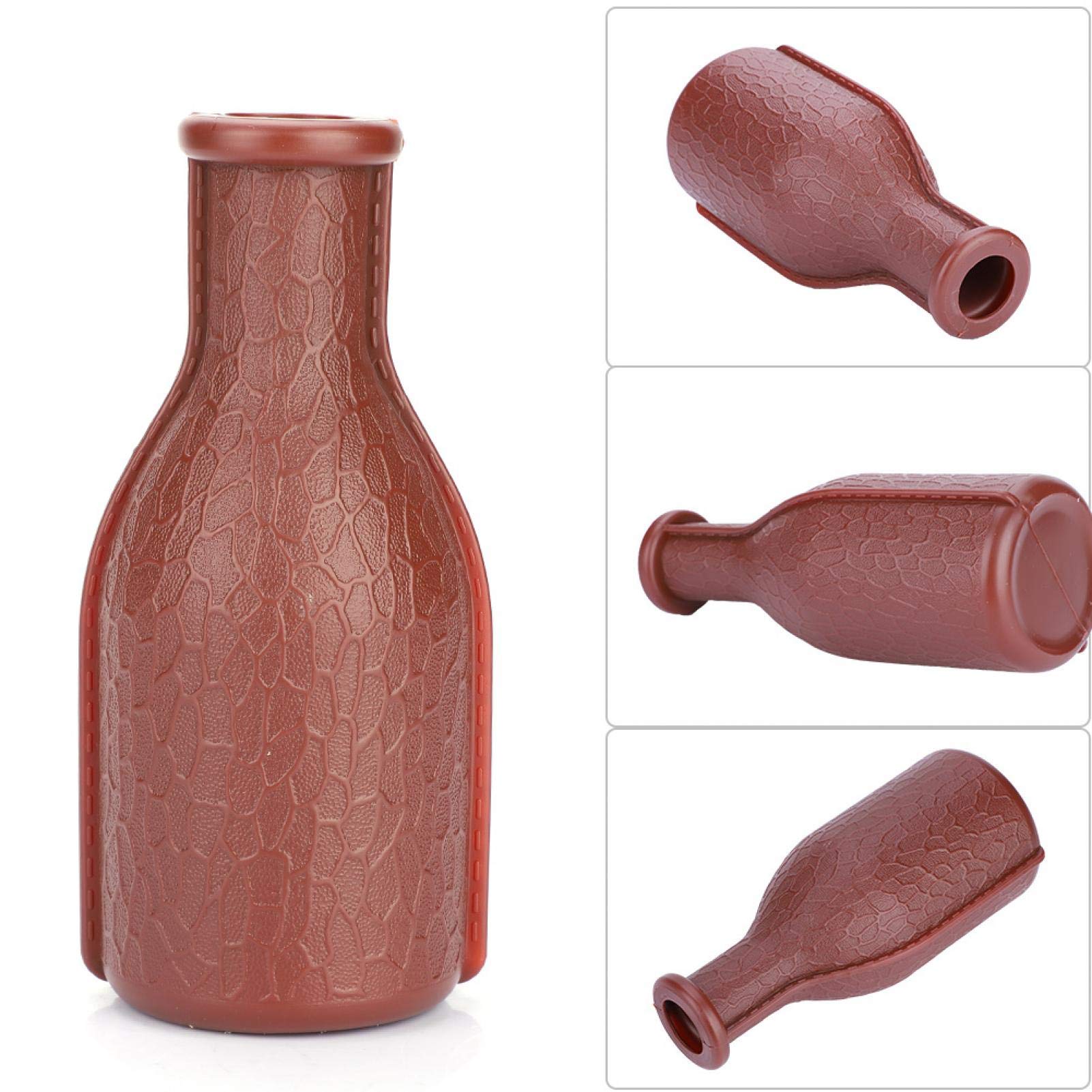 Fockety 16 Numbered Rubber Pool Dice, Great Brown Shaker Bottle, for Kelly, Pea and Pool and Others