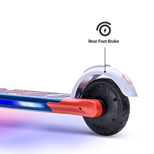 Jetson Marvel Spider-Man Kids' Electric Scooter, 7 Miles Per Hour, 4 Miles Max Range, 60-Watt Motor, Light-Up Deck, Height-Adjustable Handlebar, Ages 8+, JSPMN-ELE
