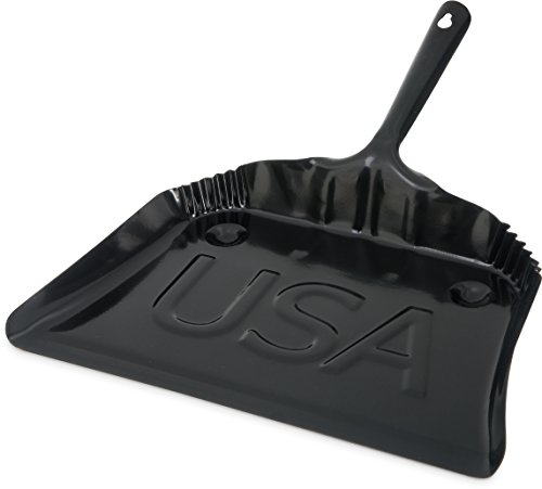 CFS 3623603 Flo-Pac Steel Metal Dustpan, 12" Length, Black