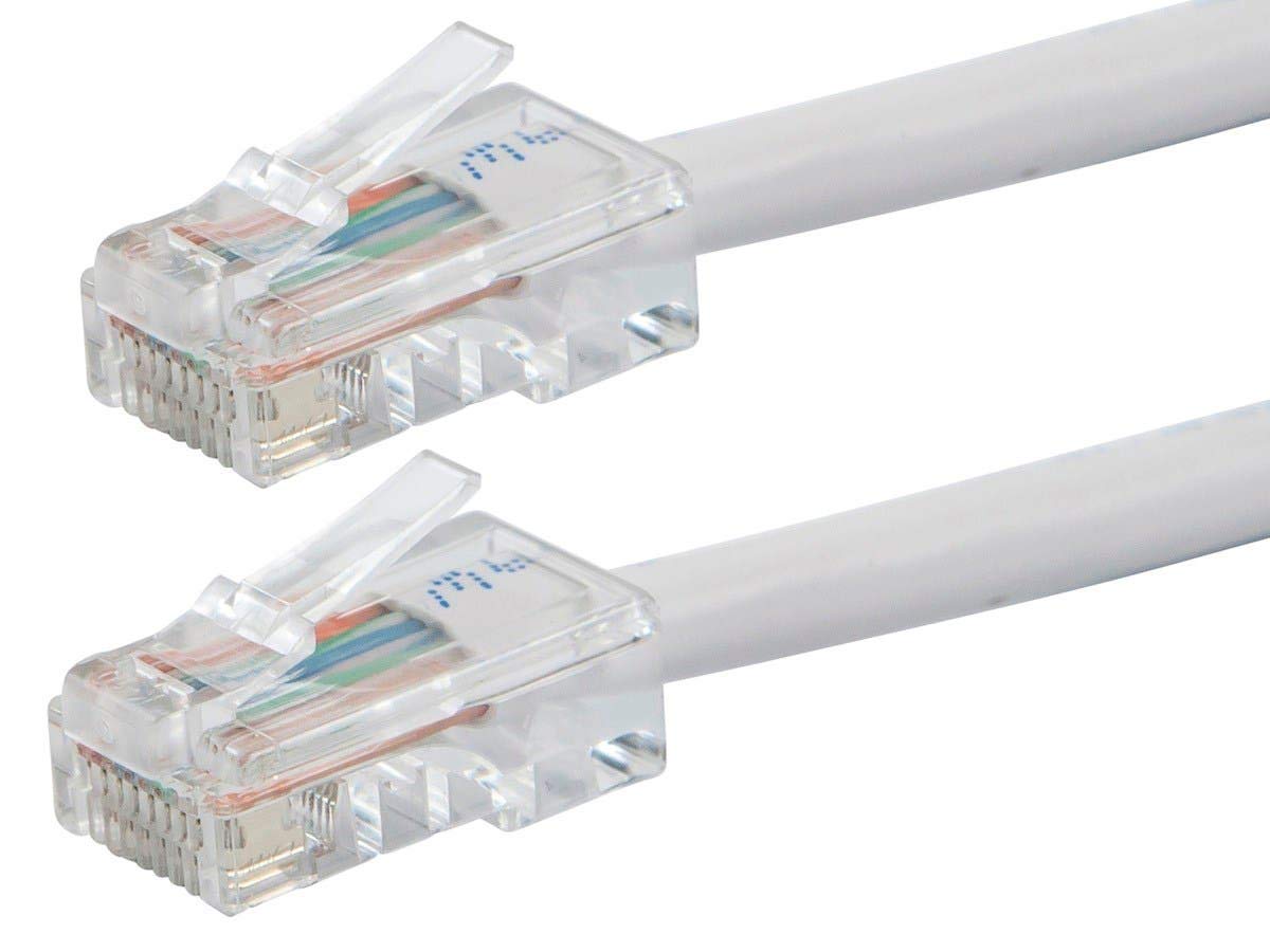 Monoprice Cat6 Ethernet Patch Cable - RJ45, Stranded, 550Mhz, UTP, 24AWG, 25 Feet, White - Zeroboot Series