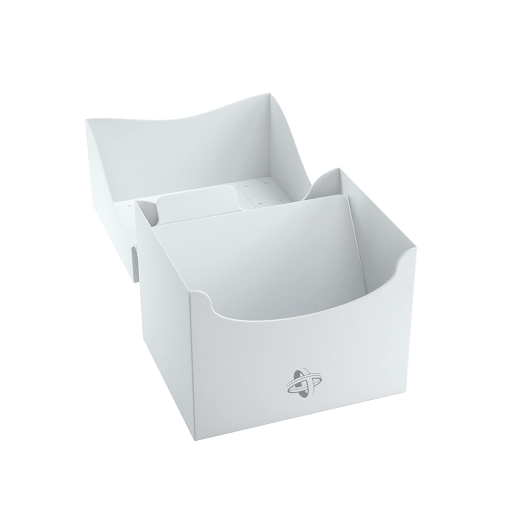 Gamegenic Side Holder 100+ XL Casual Deck Box | Double-Sleeved Card Storage with Flex Card Divider | Premium Card Protector | Cobra Neck Technology | Holds up to 100 Cards | White Color | Made