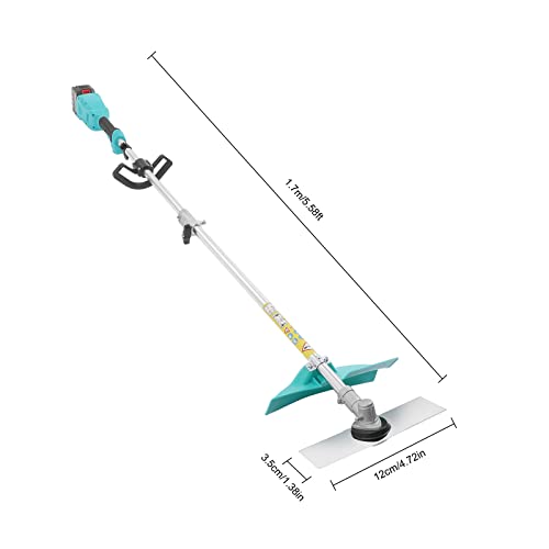 Cordless Electric Lawn Trimmer, Multifunctional 24V 1300W Lawn Mower Garden Strimmer Grass Cutter Brushless Motor for Green Belts, Parks, Farms, Backyard