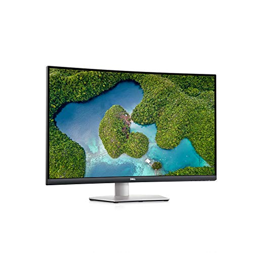 Dell S3221QS 32 Inch Curved 4K UHD, VA Ultra-Thin Bezel Monitor, AMD FreeSync, HDMI, DisplayPort, Built in Speakers, VESA Certified, Silver