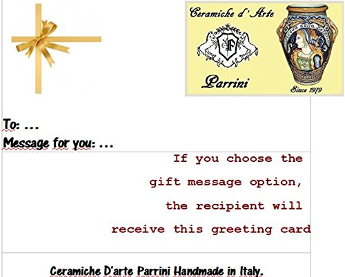 CERAMICHE D'ARTE PARRINI - Italian Ceramic Spoon Rest Holder Decorated Lily Pottery Hand Painted Made in ITALY Tuscan