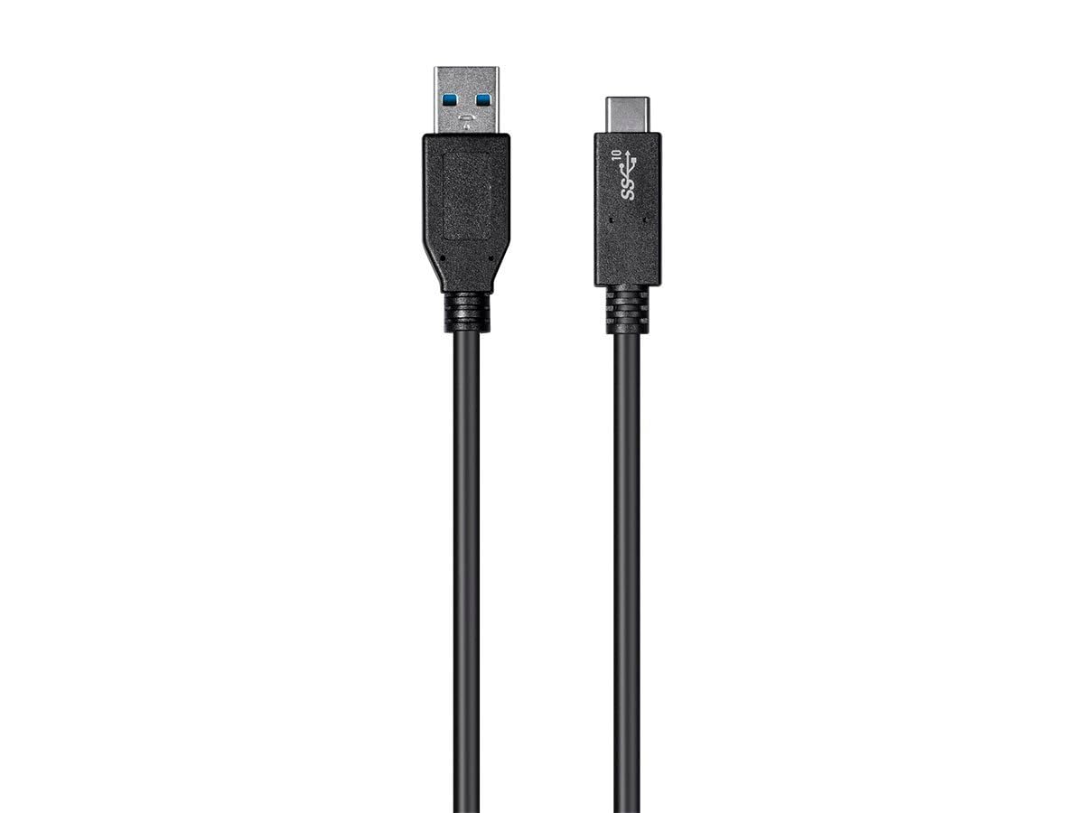 Monoprice USB Type-C to USB Type-A 3.1 Gen 2 Cable, 10Gbps, 3A, 30AWG, To Use with Samsung Galaxy S9 S8 Note 8 Pixel, LG V30 G6 G5, Nintendo Switch, and more 1 Meter (3.3 Feet) Black - Select Series
