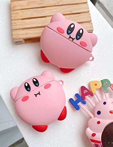 Cartoon Case Compatible with New Apple AirPods (3rd Generation) Case Cover Silicone Shockproof Slim Ultra Thin Cute Protective Case Anti-Fall Headphone Case for New Apple AirPods (Pink Monster)